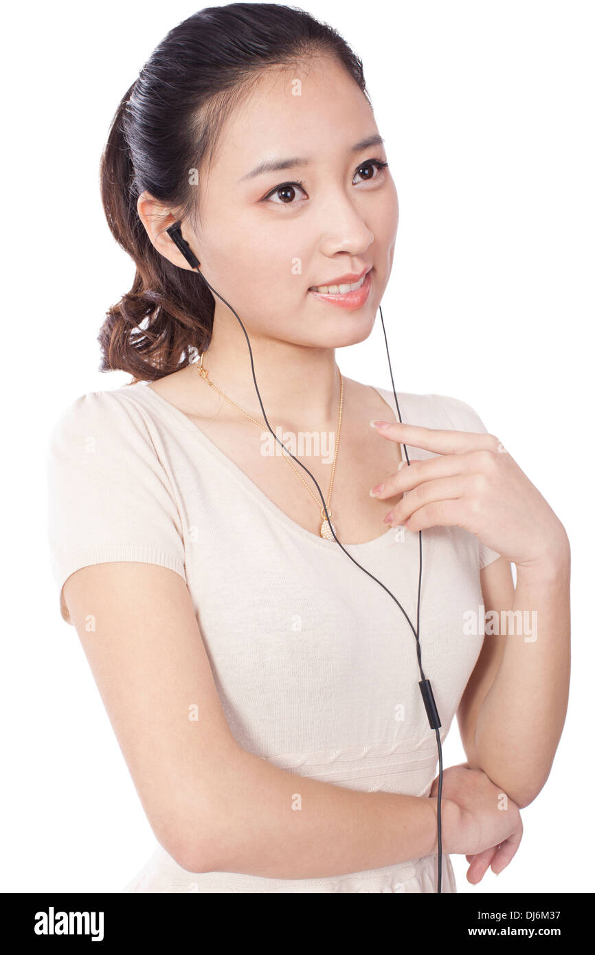 Young woman using cell phone Stock Photo - Alamy