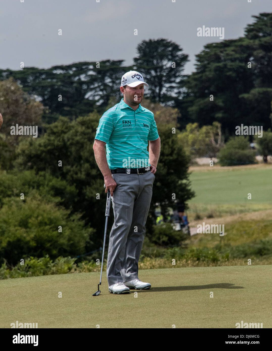 Branden Grace at the Royal Melbourne Golf Course playing in the Handi ...