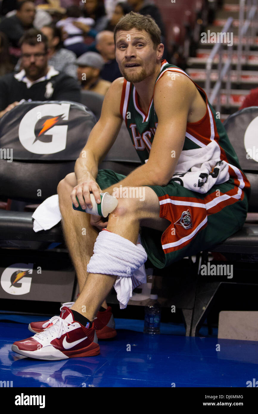 Philidelphia, PA, USA. 22nd Nov, 2013. Milwaukee Bucks point guard Luke ...
