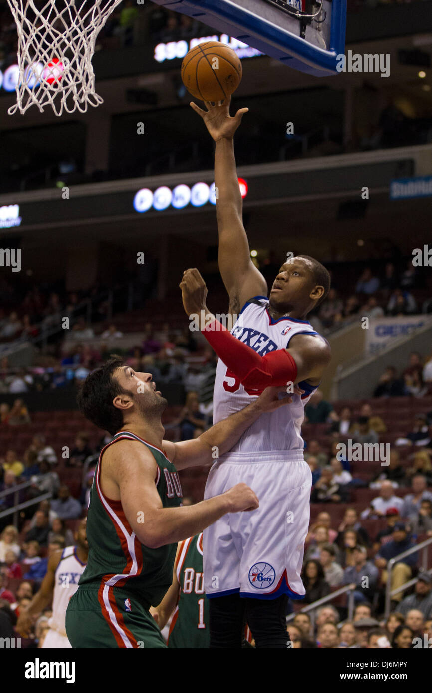 Philidelphia, PA, USA. 22nd Nov, 2013. Philadelphia 76ers power forward ...