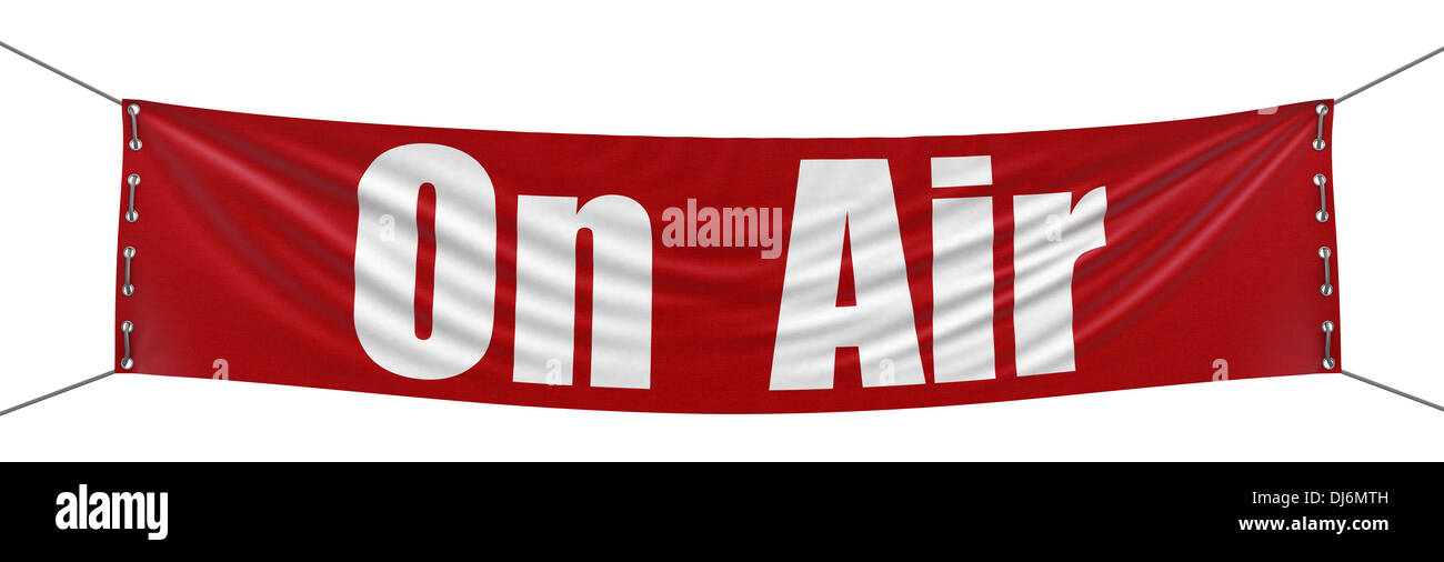 «On air» Banner (clipping path included Stock Photo - Alamy