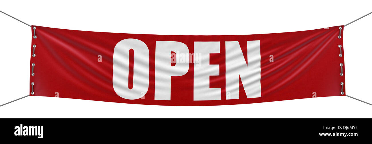 Open Banner (clipping path included Stock Photo - Alamy