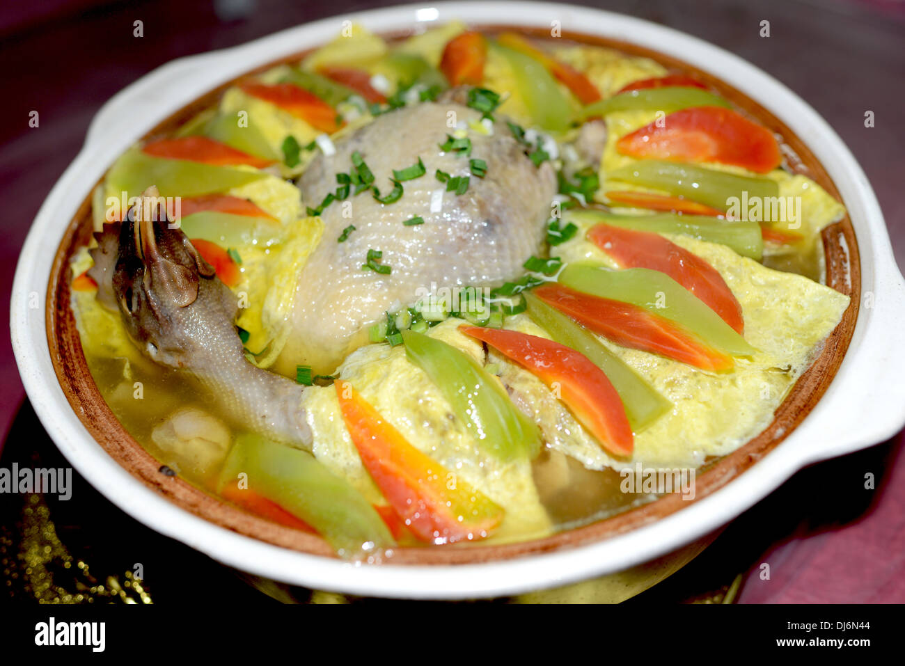 Chinese boiled chicken Stock Photo - Alamy