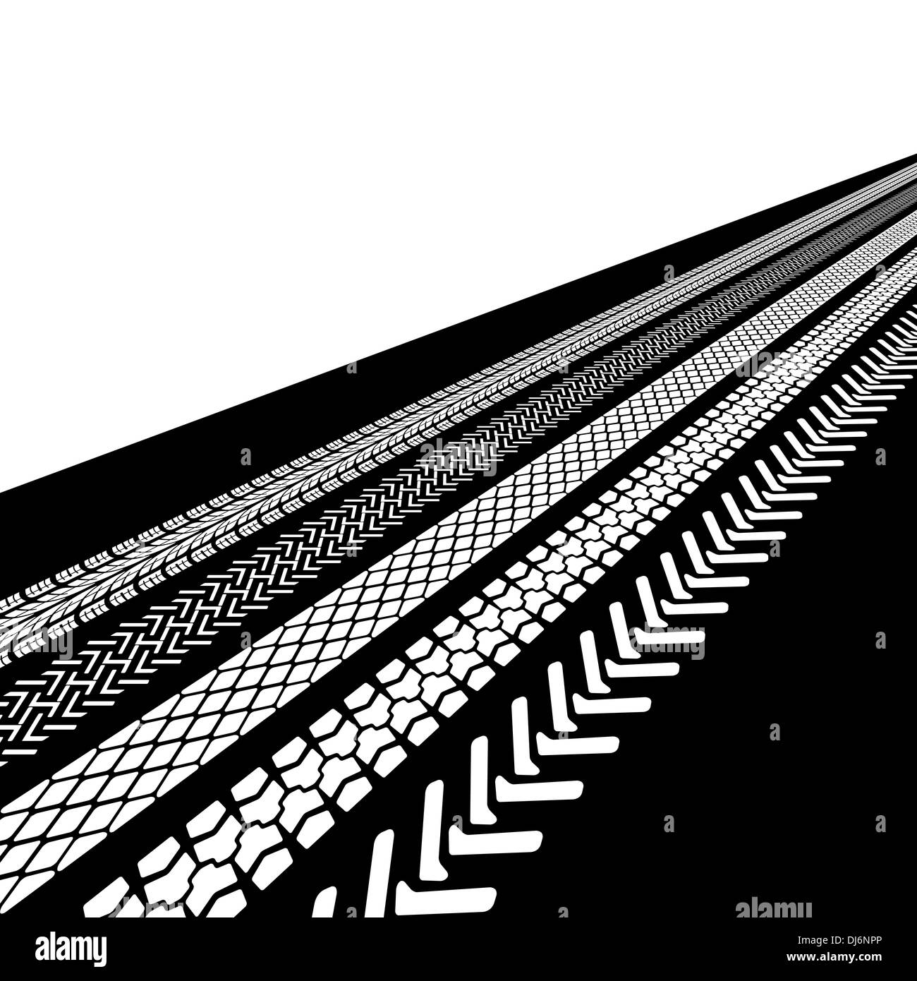 tire prints, illustration Stock Photo - Alamy