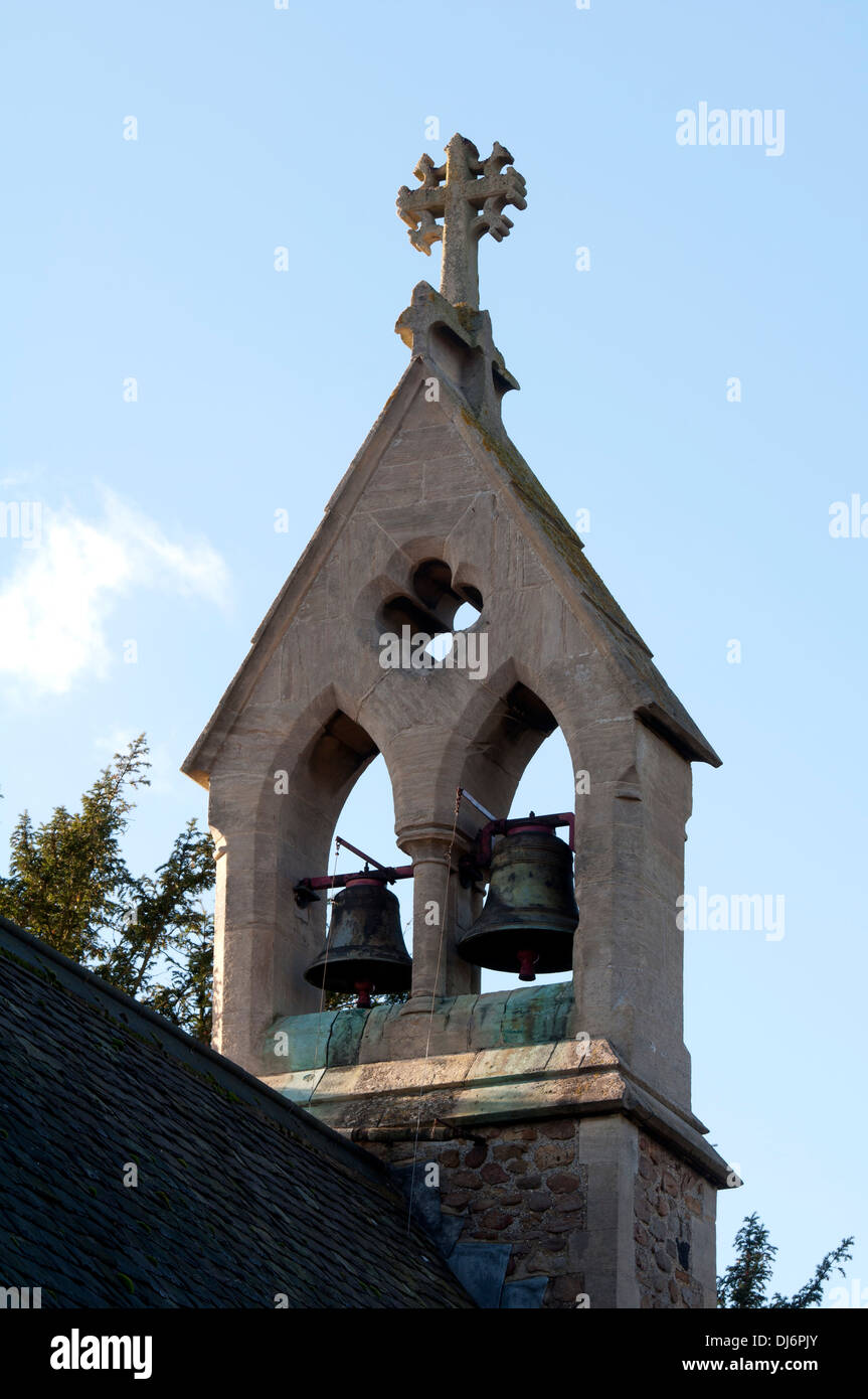 The bell turret, St. Nicholas Church, Fleckney, Leicestershire, England ...