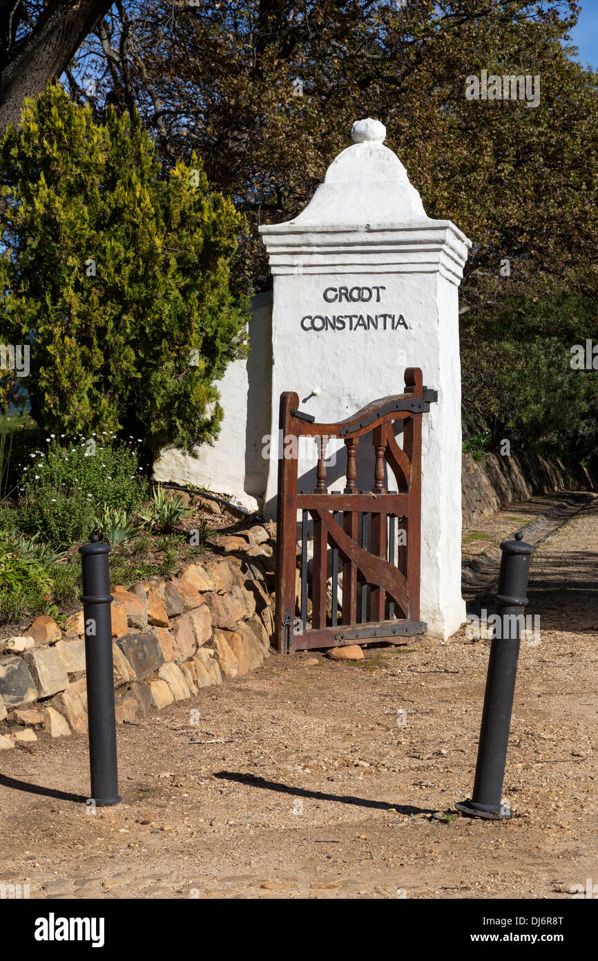 South Africa. Old Entrance gate to Groot Constantia, oldest wine estate ...