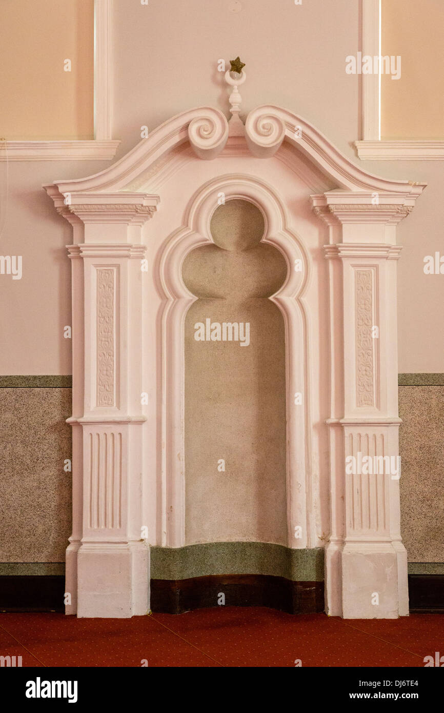 South Africa. Cape Town, Bo-kaap. Qibla of the Boorhaanol Mosque, third ...