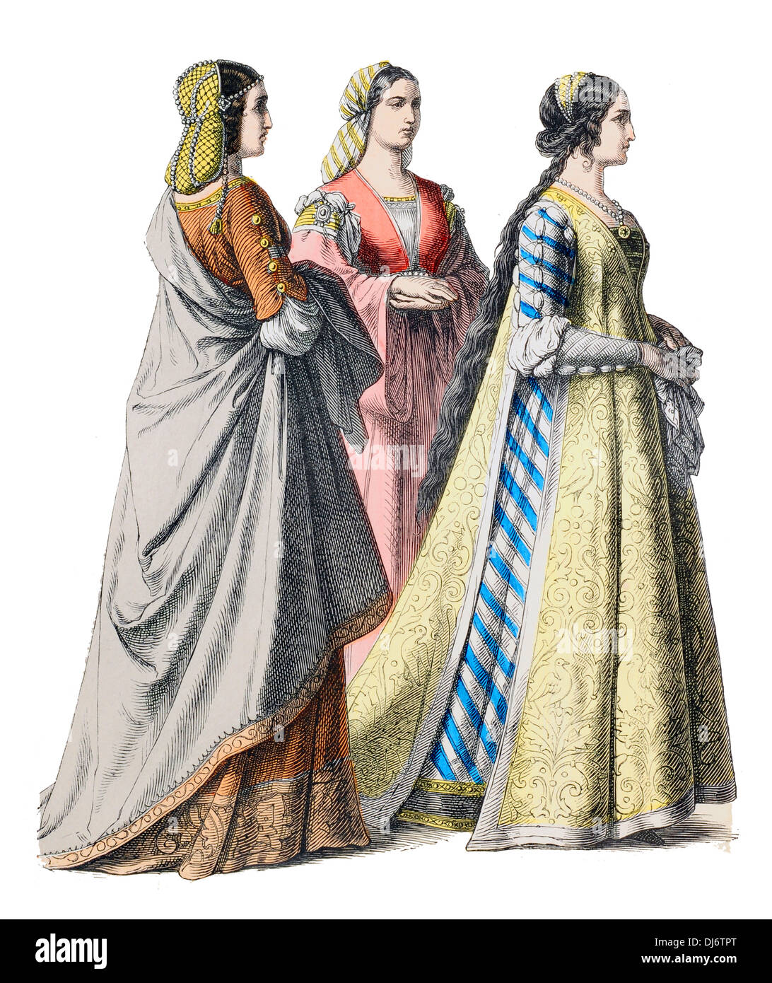 15th Century Florentine noble ladies Stock Photo - Alamy