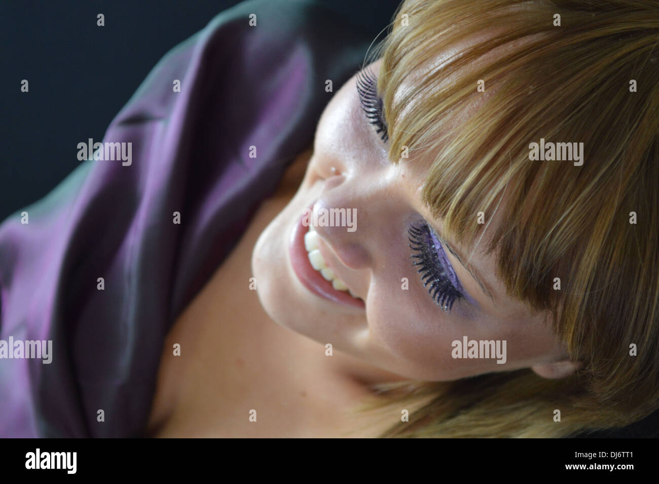 Hair over face hi-res stock photography and images - Alamy