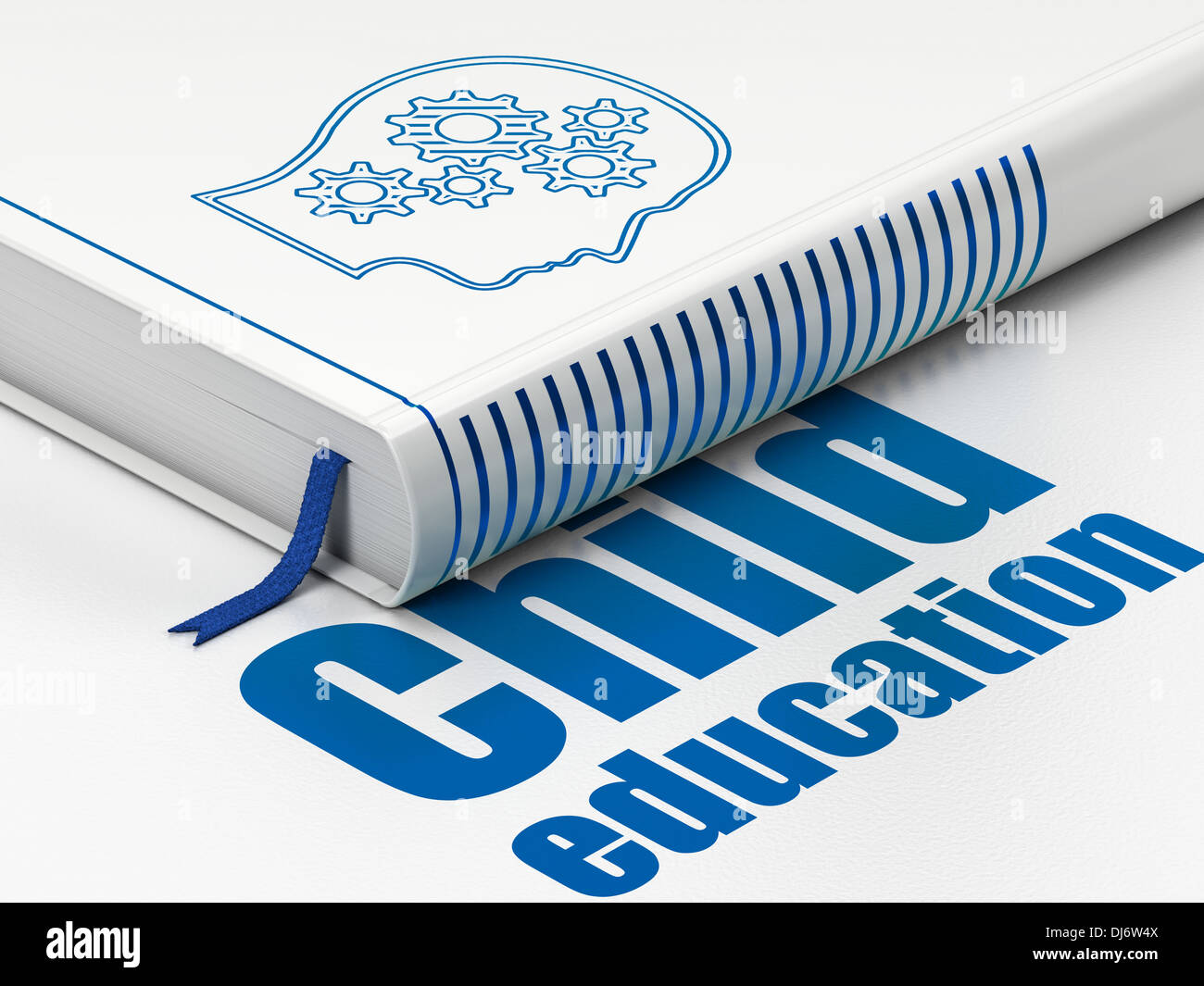 Education concept: book with Head With Gears, Child Education Stock ...
