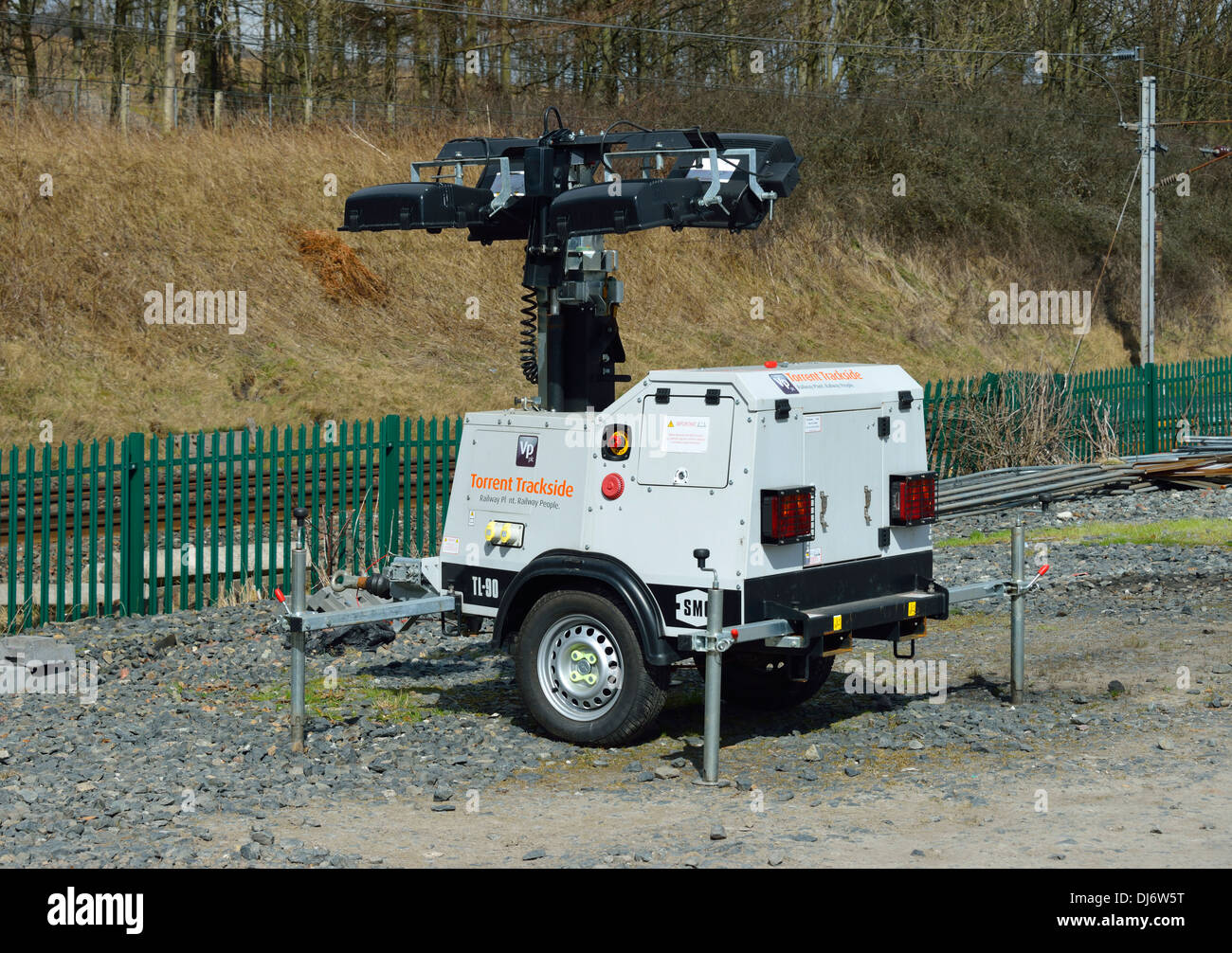 Torrent Trackside mobile lighting tower. Lowgill, Cumbria, England ...