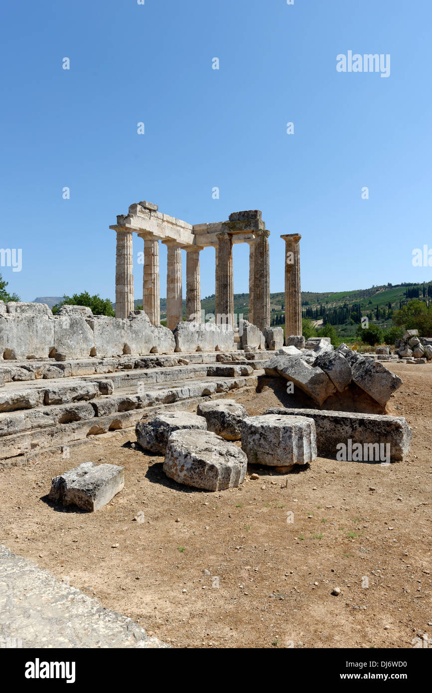 The Temple of Zeus in the centre of the Sanctuary of Zeus at Nemea ...