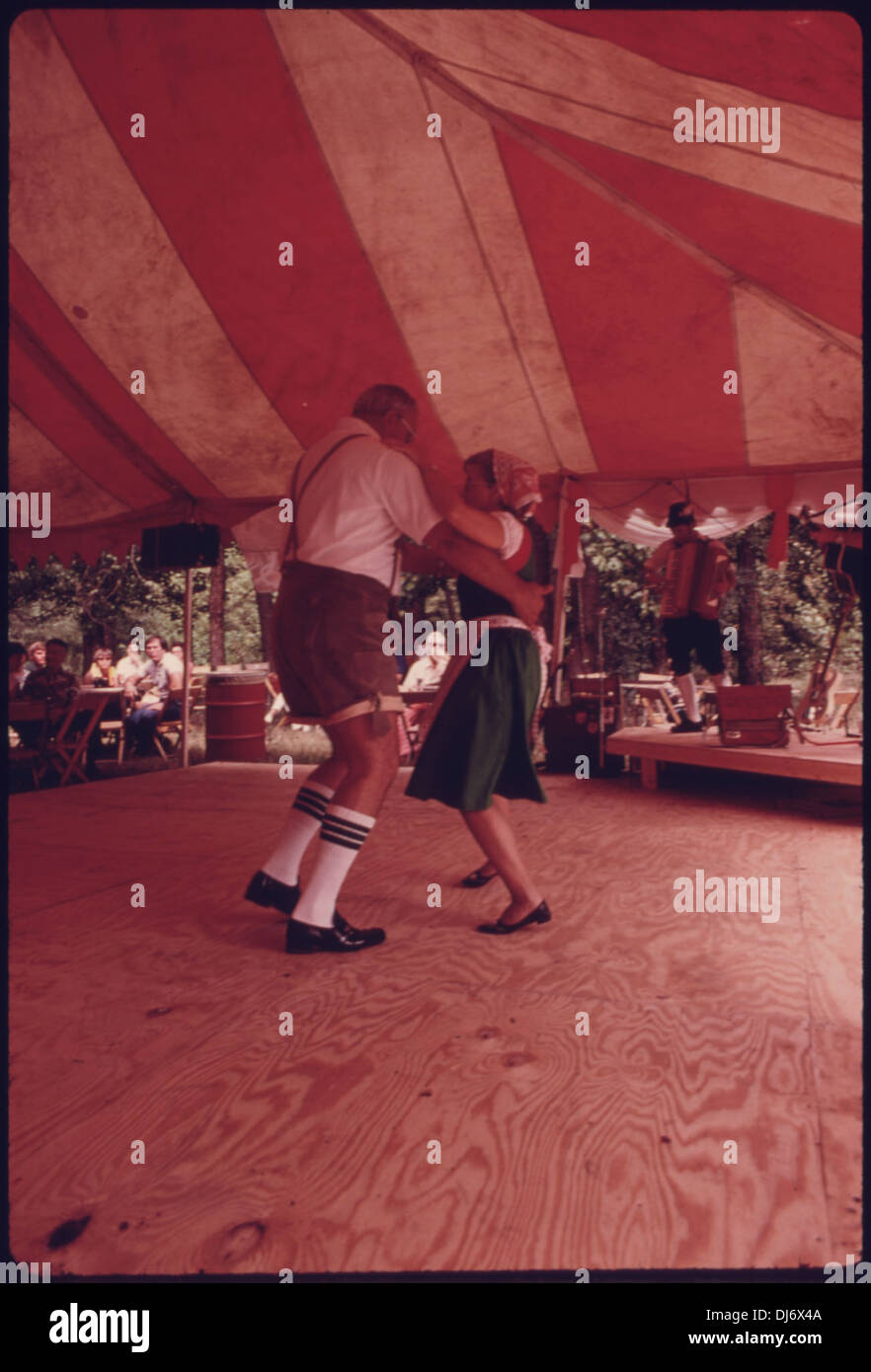 COUPLE FROM THE GERMAN CLUB OF BIRMINGHAM, ALABAMA, DANCES TO AUTHENTIC ...