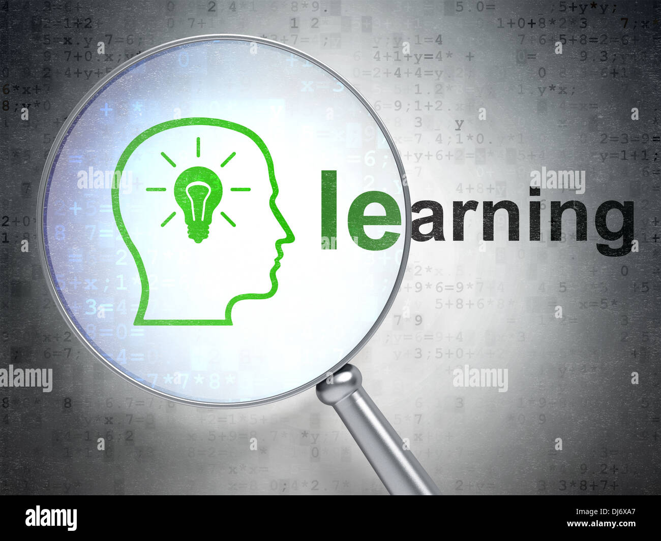 Learning concept training head lightbulb hi-res stock photography and ...