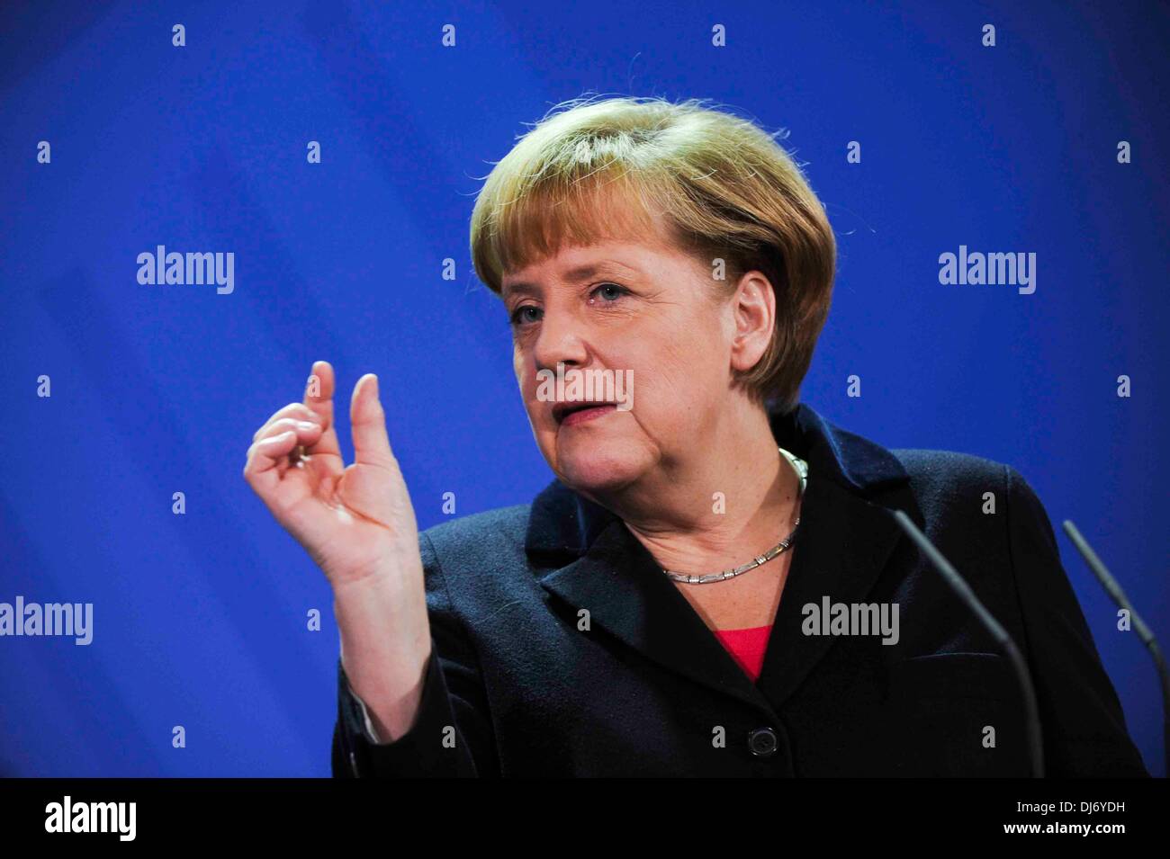 Berlin, Germany . 22nd Nov, 2013. German Chancellor Angela Merkel Press ...