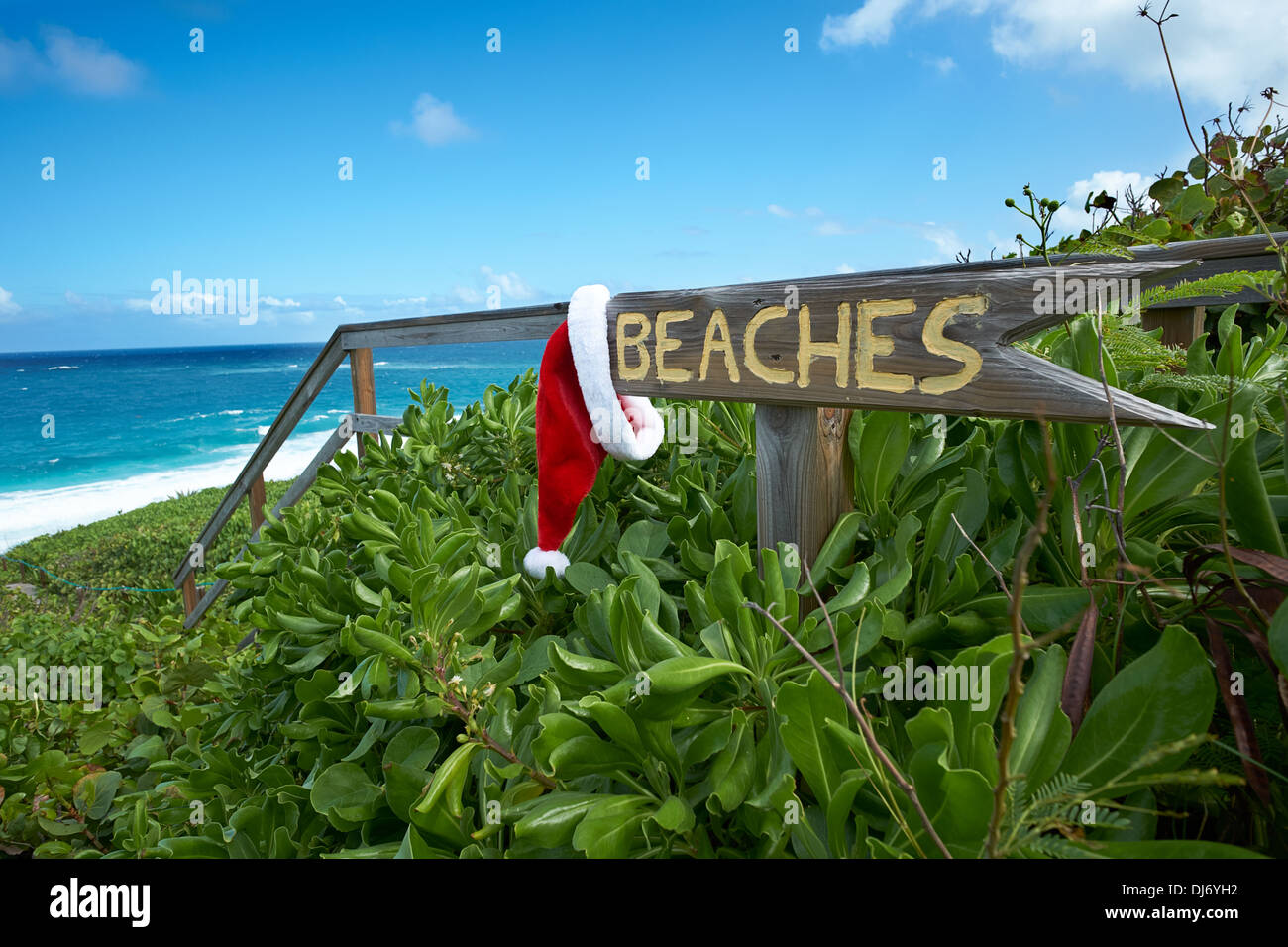 Santa takes a break Stock Photo - Alamy