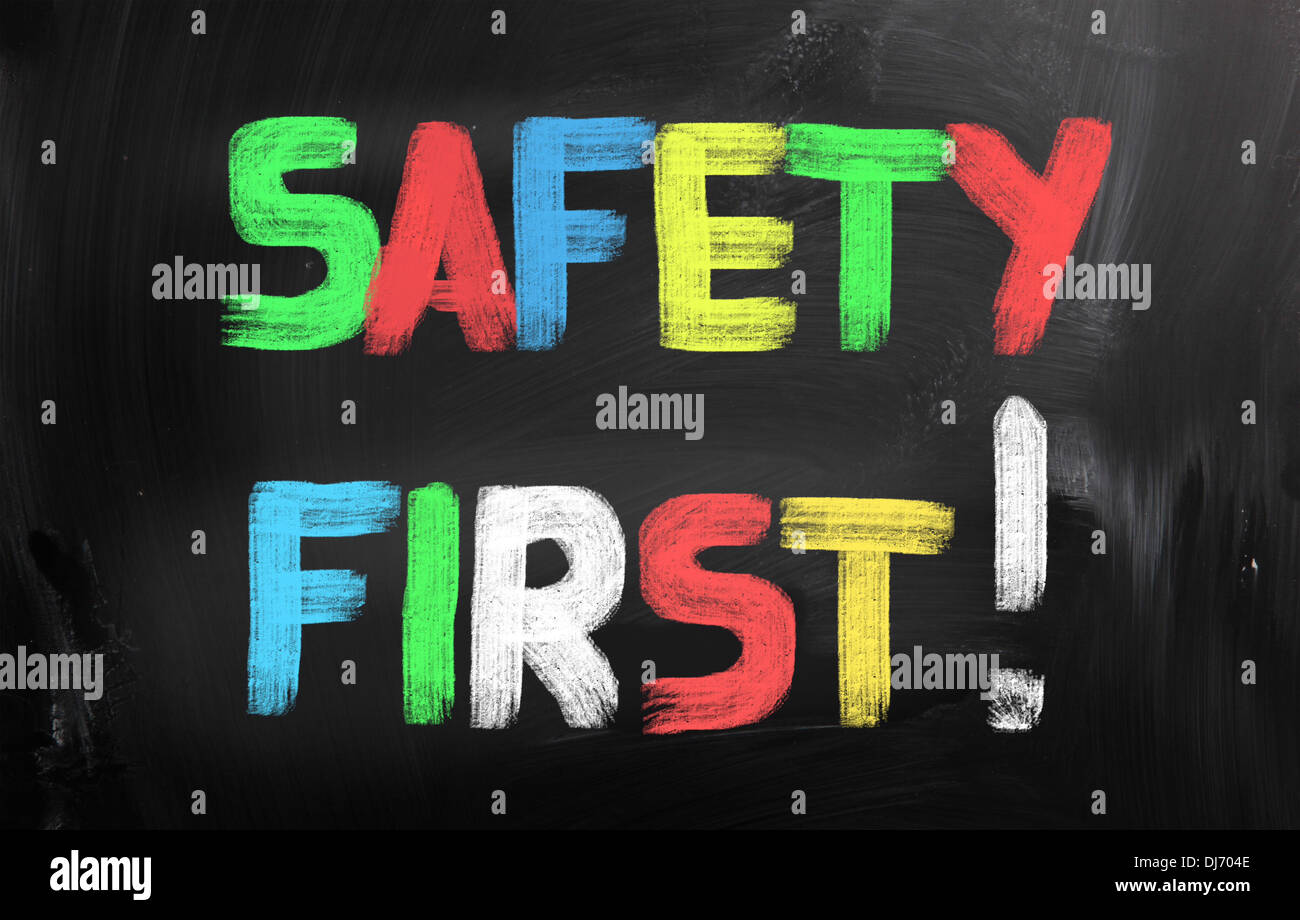 Safety First Concept Stock Photo - Alamy