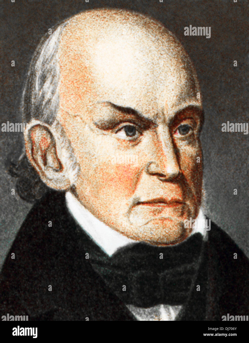 Vintage portrait of John Quincy Adams Stock Photo - Alamy