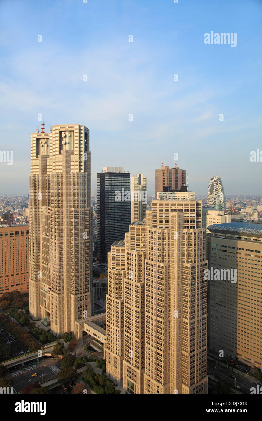 Japan, Tokyo, Shinjuku, skyline, skyscrapers, Metropolitan Government ...