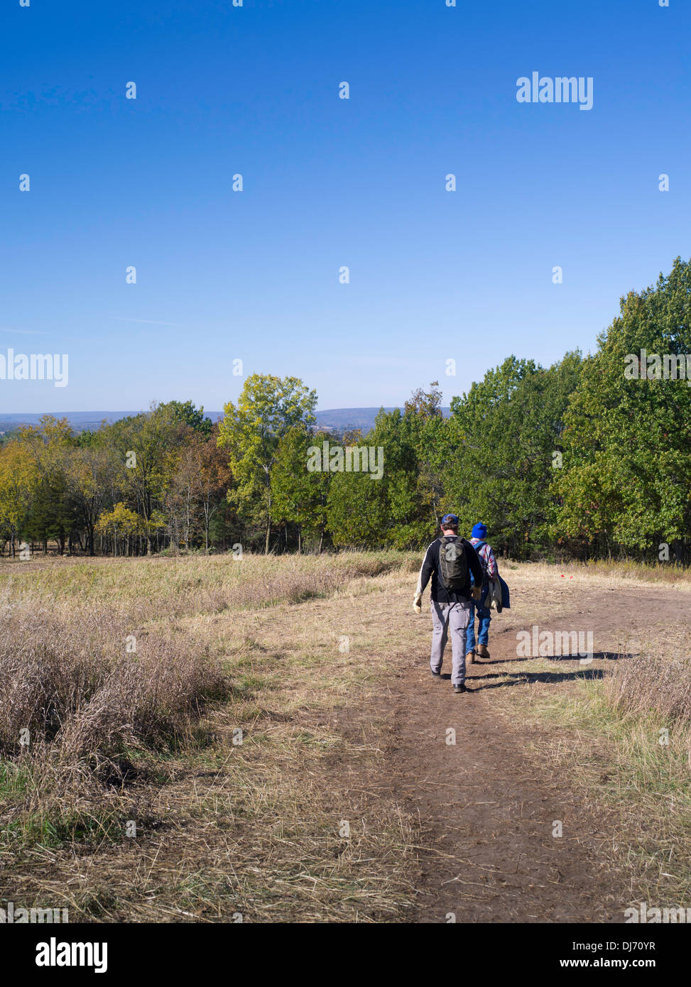 Autumn view of the Ice Age National Scenic Trail, as it winds near ...