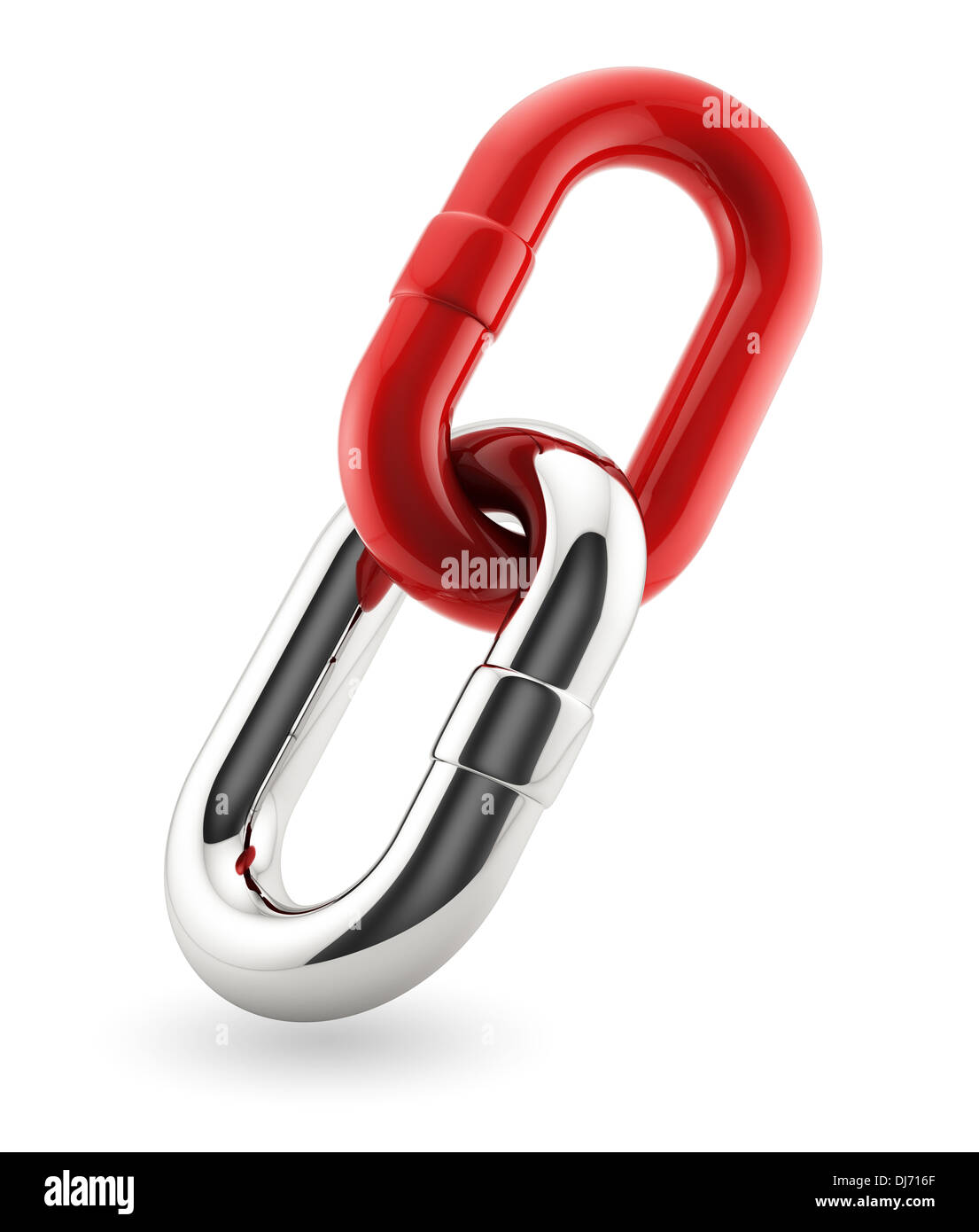 3d render of red and chrome chains. Bisiness concept Stock Photo - Alamy