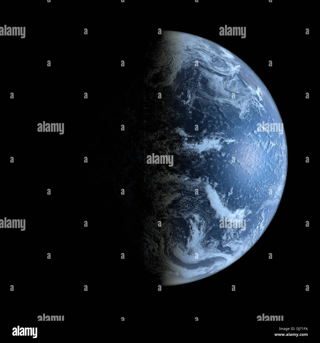 Earth 3d model with black background Stock Photo - Alamy