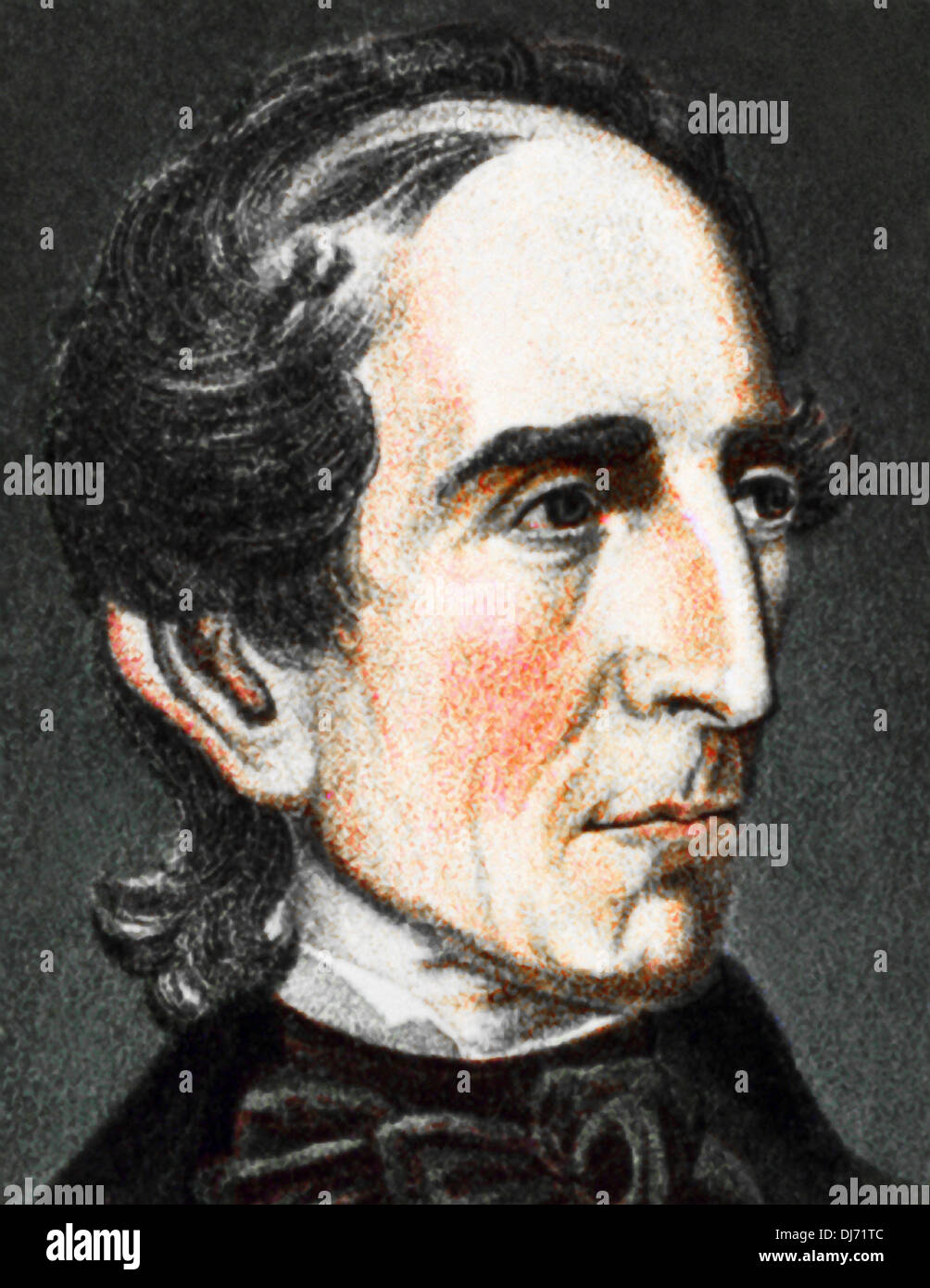 Vintage portrait of John Tyler Stock Photo - Alamy