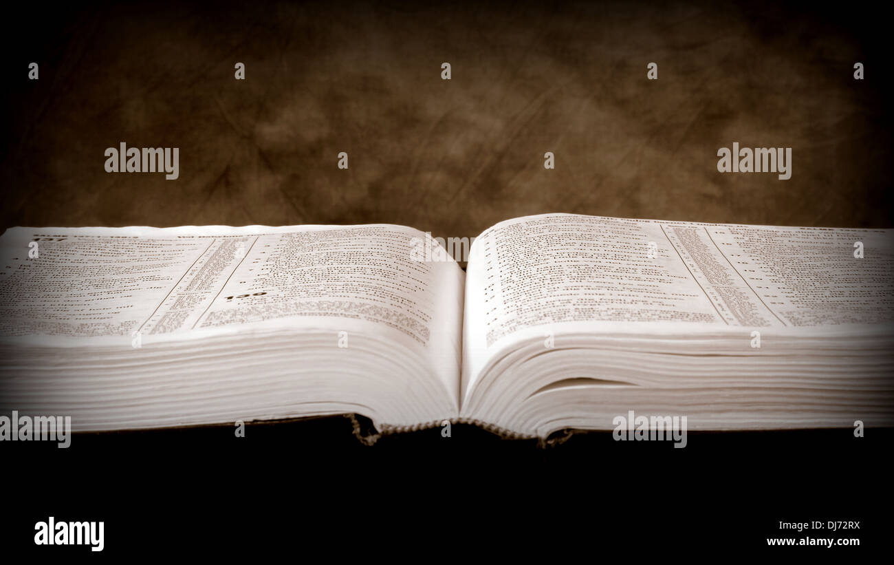 Open Bible, with textured background Stock Photo - Alamy