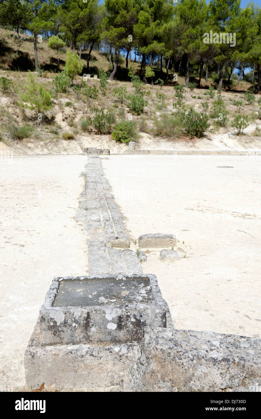 The original starting line (balbis) marked with stones at the southern ...