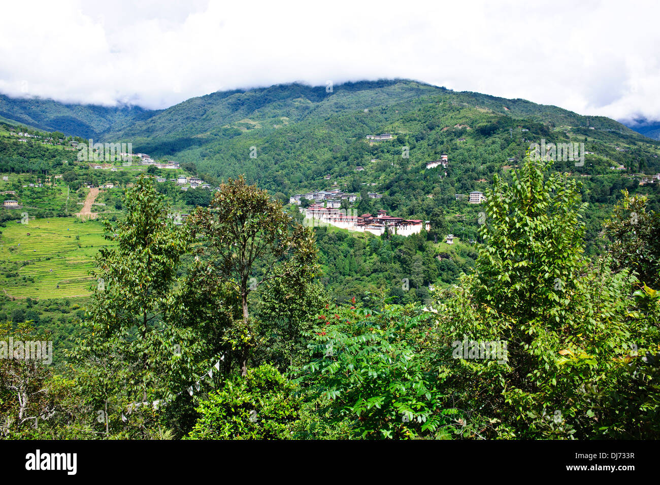 Trongsa Hills,Dzong, River, Mangde Chhu, Trongsa Market,Kings Retreat ...