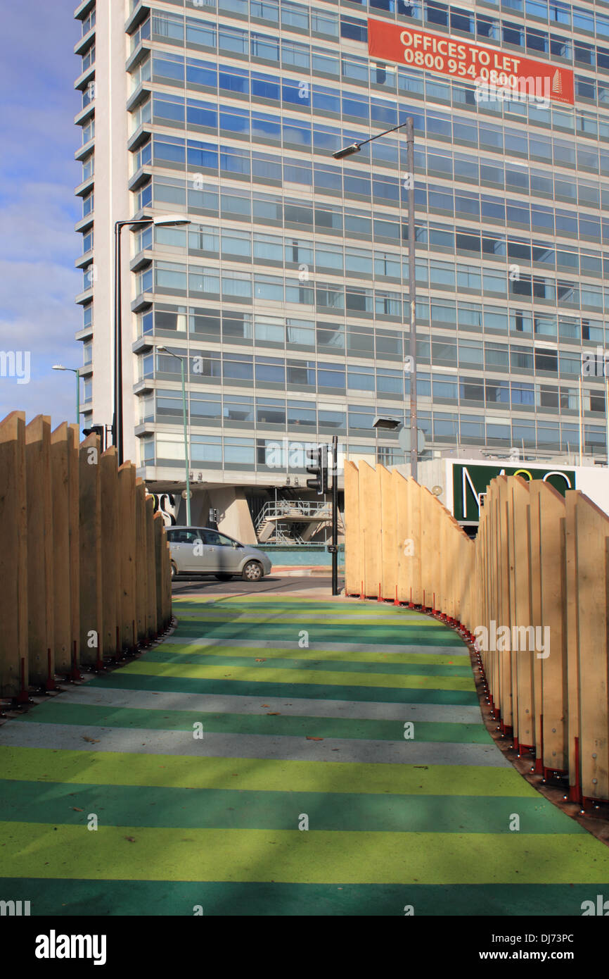 New pedestrian Greenway footpath along Tolworth Broadway, Surbition ...