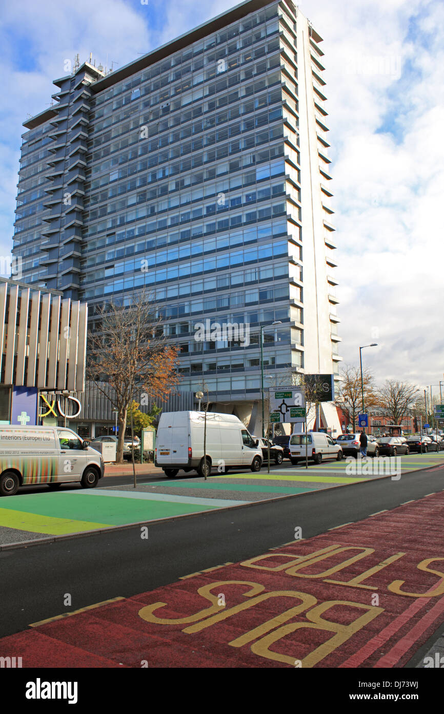 New pedestrian Greenway footpath along Tolworth Broadway, Surbition ...