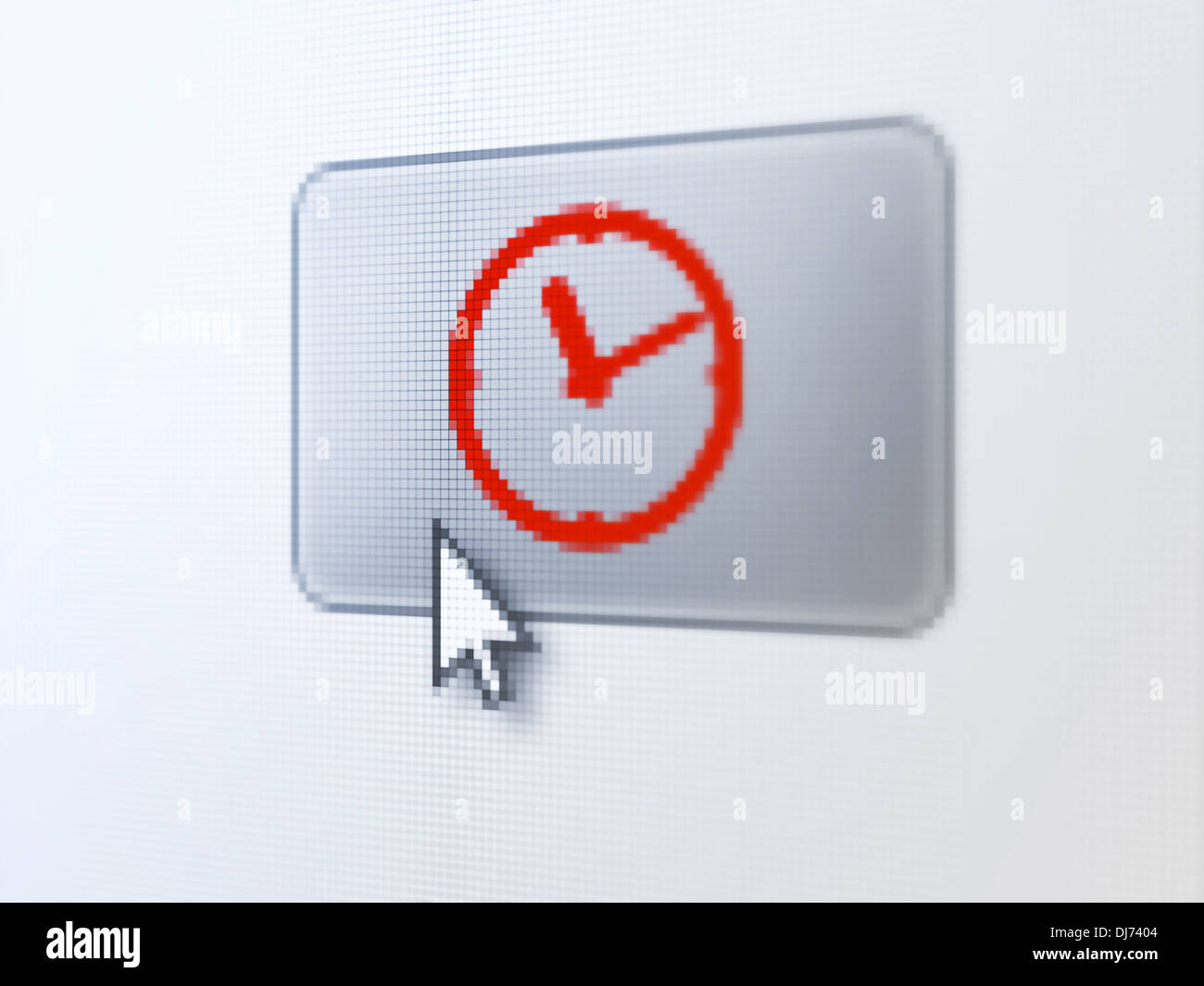 Time concept: Clock on digital button background Stock Photo - Alamy