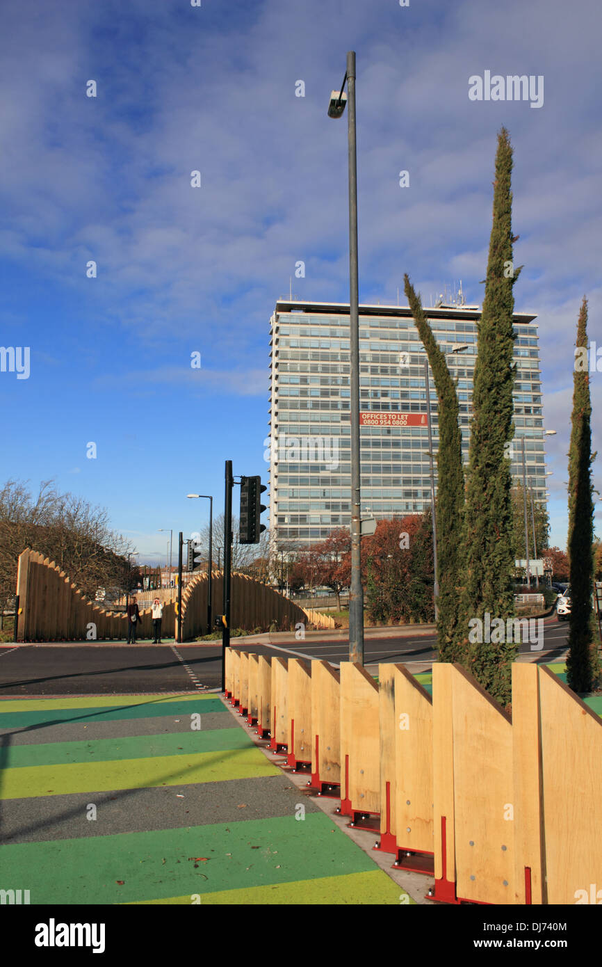 New pedestrian Greenway footpath along Tolworth Broadway, Surbition ...