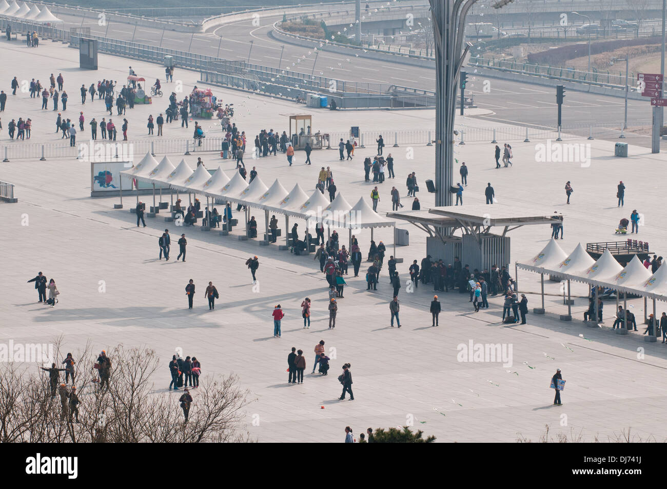 People in Olympic Green - Olympic Park in Beijing, China Stock Photo ...