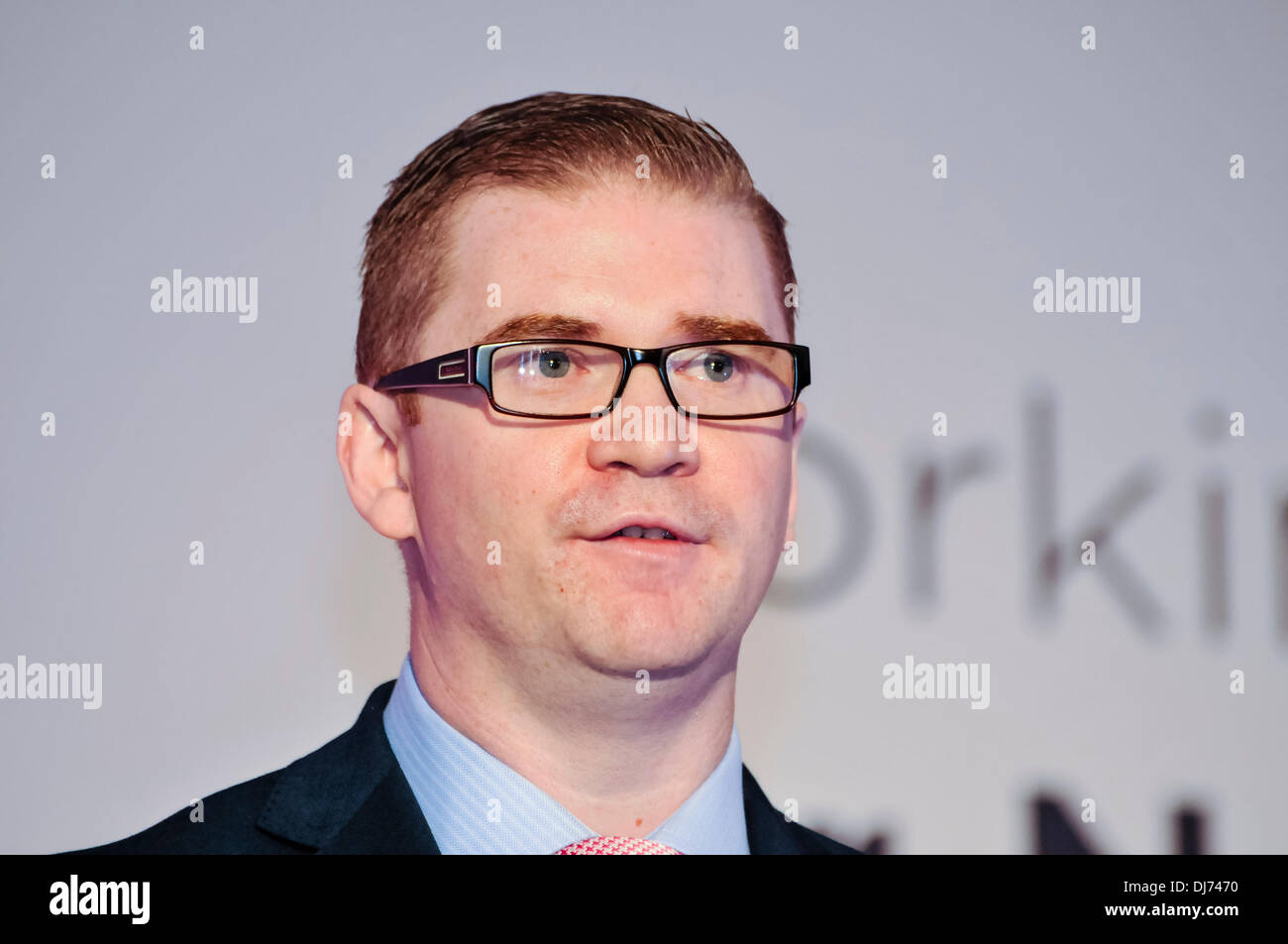 Belfast, Northern Ireland. 23rd Nov 2013 - Minister for Finance, Simon ...