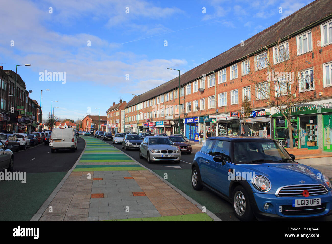 New pedestrian Greenway footpath along Tolworth Broadway, Surbition ...