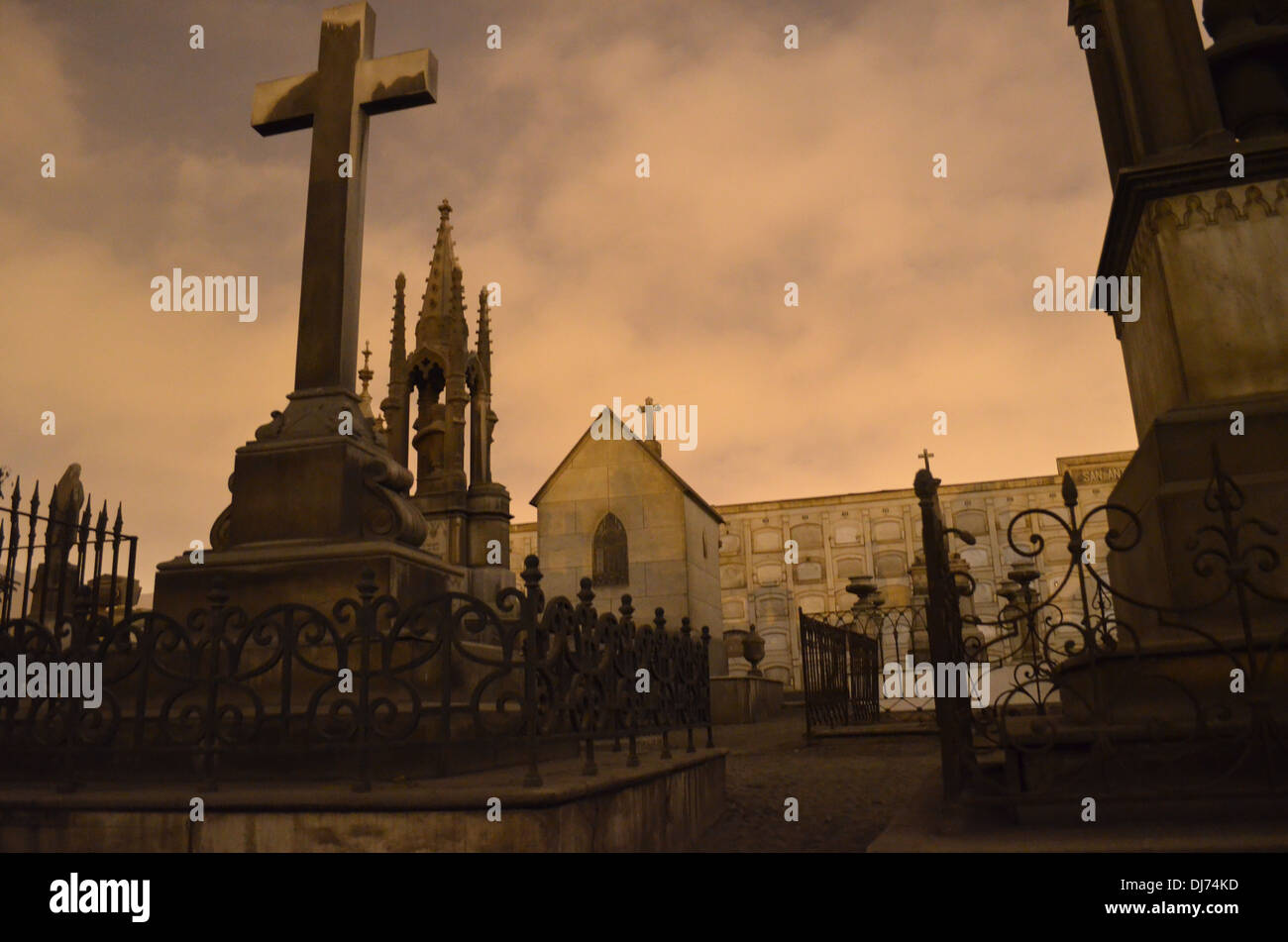 An evening tour of the Presbitero Maestro Cemetery, Lima, Peru Stock ...