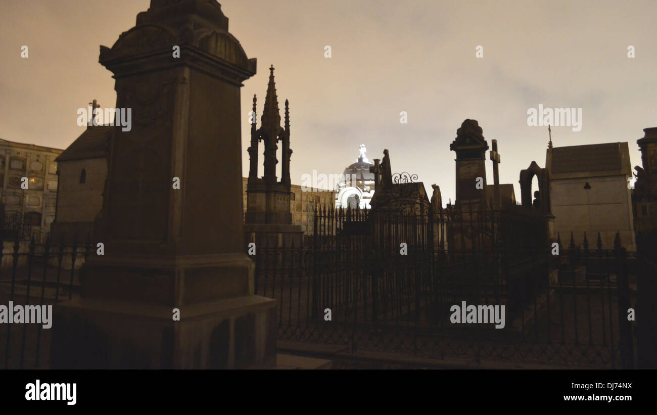 An evening tour of the Presbitero Maestro Cemetery, Lima, Peru Stock ...