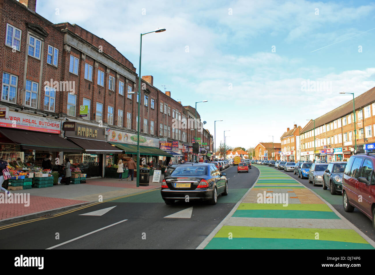 New pedestrian Greenway footpath along Tolworth Broadway, Surbition ...