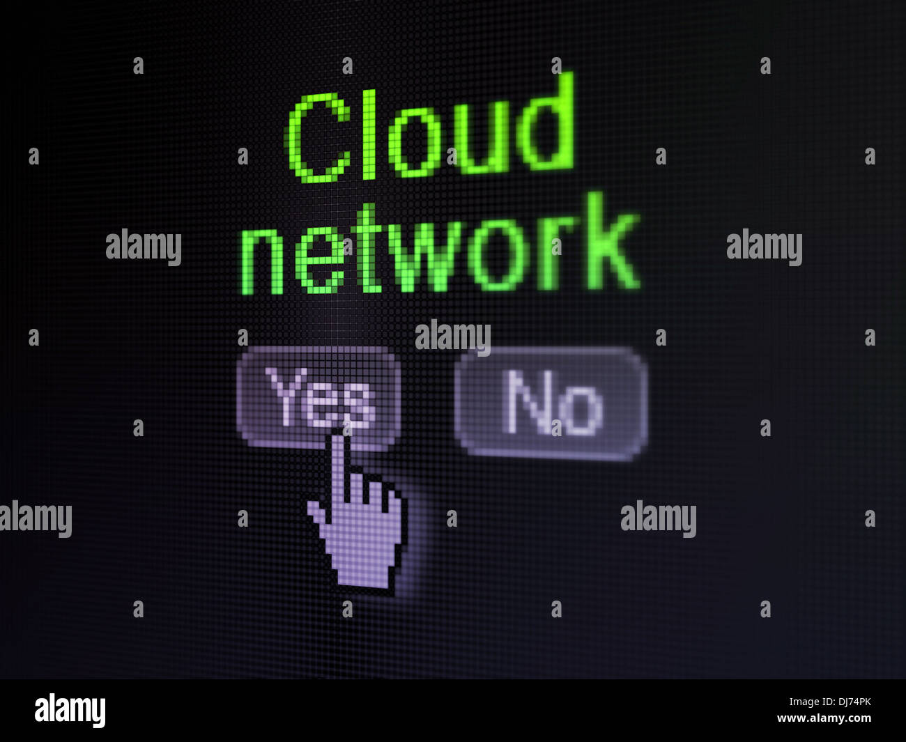 Networking concept: Cloud Network on digital computer screen Stock ...