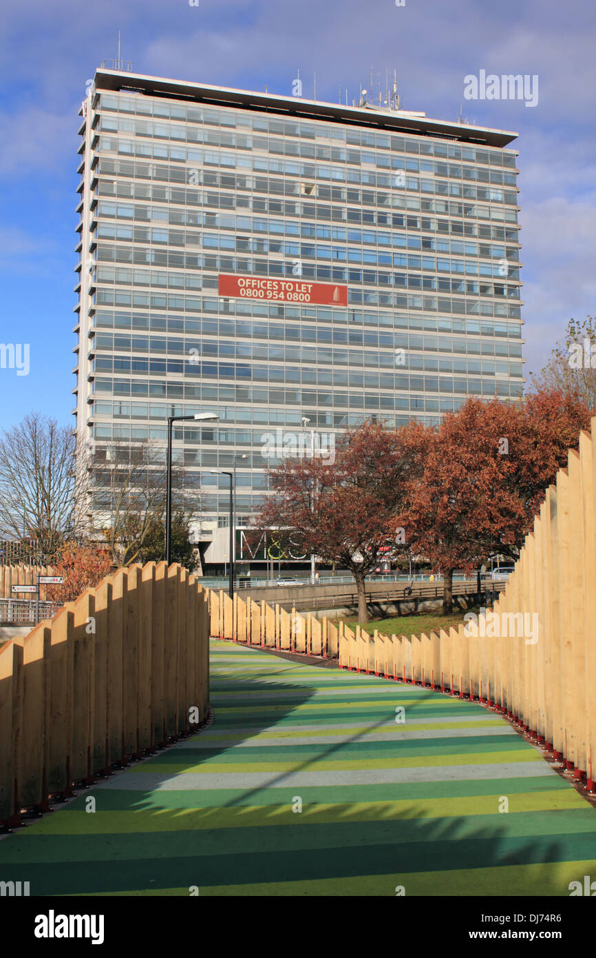 New pedestrian Greenway footpath along Tolworth Broadway, Surbition ...