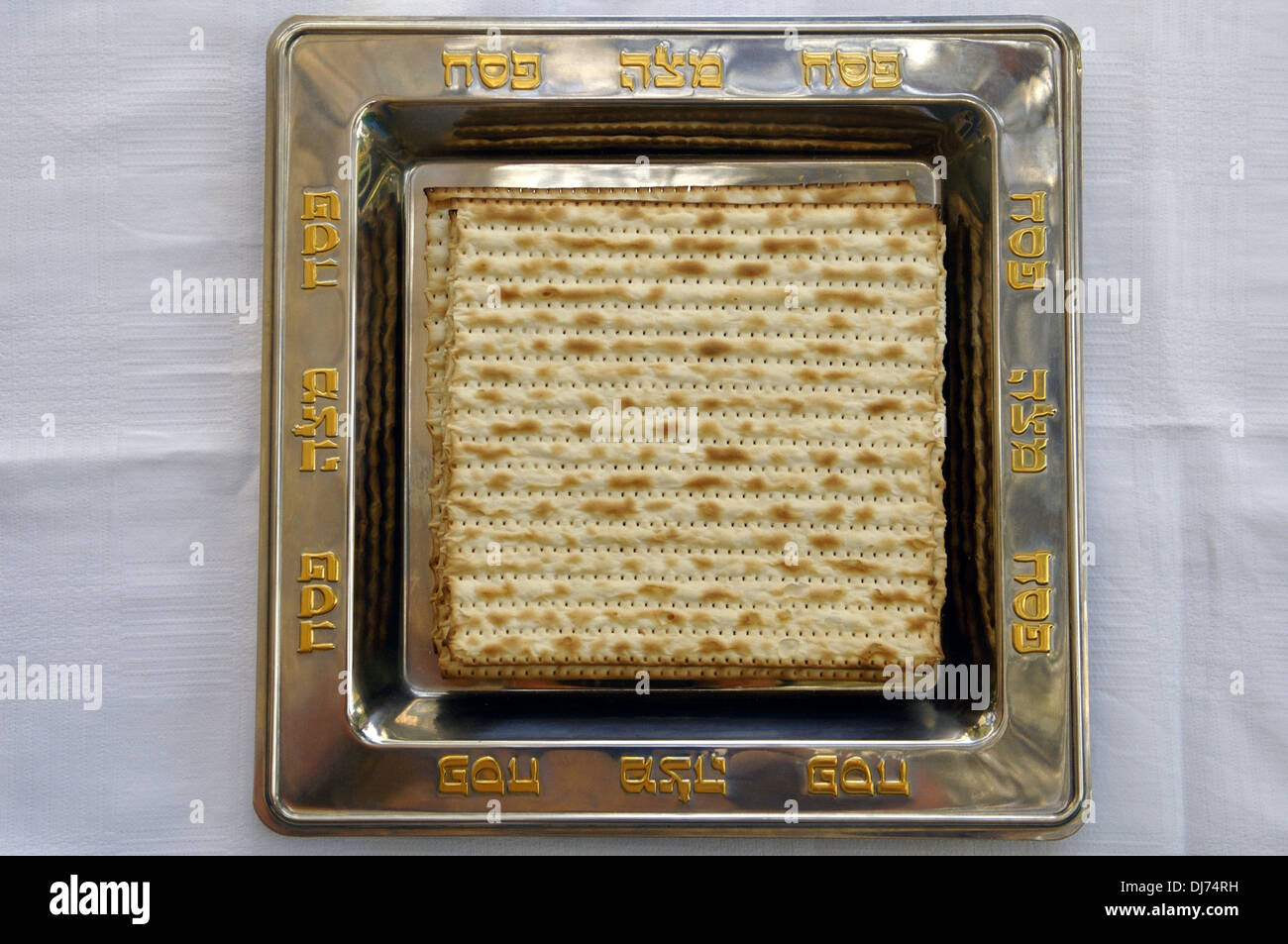 Traditional Jewish Matzo, Matzoh, Matzah or Matza unleavened bread ...