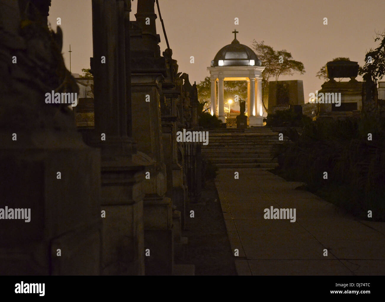 An evening tour of the Presbitero Maestro Cemetery, Lima, Peru Stock ...