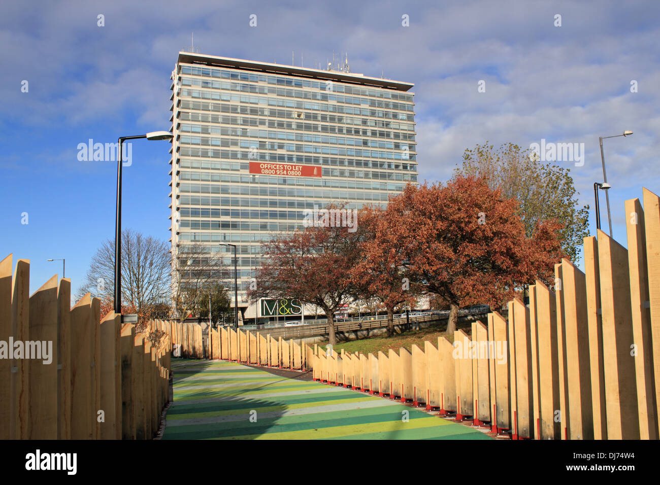 New pedestrian Greenway footpath along Tolworth Broadway, Surbition ...