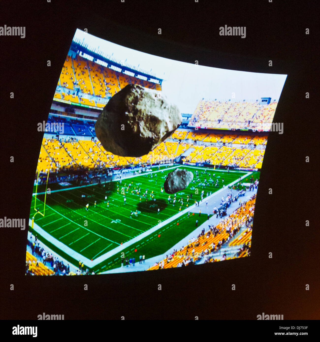 Illustration illustrations showing relative size sizes meteors ...