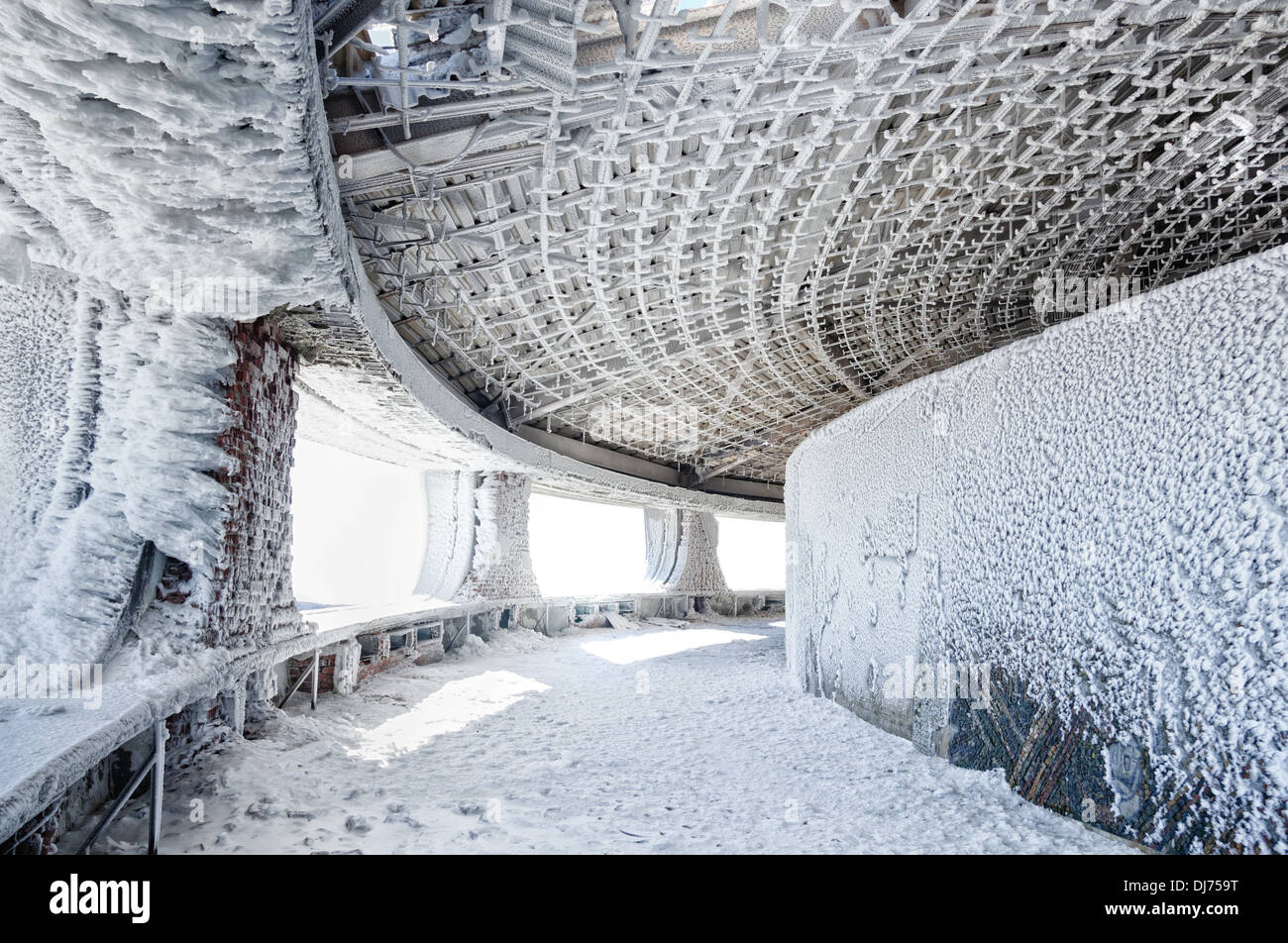 Interior with Frost and snow Stock Photo - Alamy