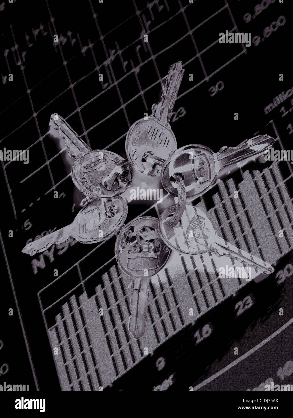 Bunch of old keys Stock Photo - Alamy