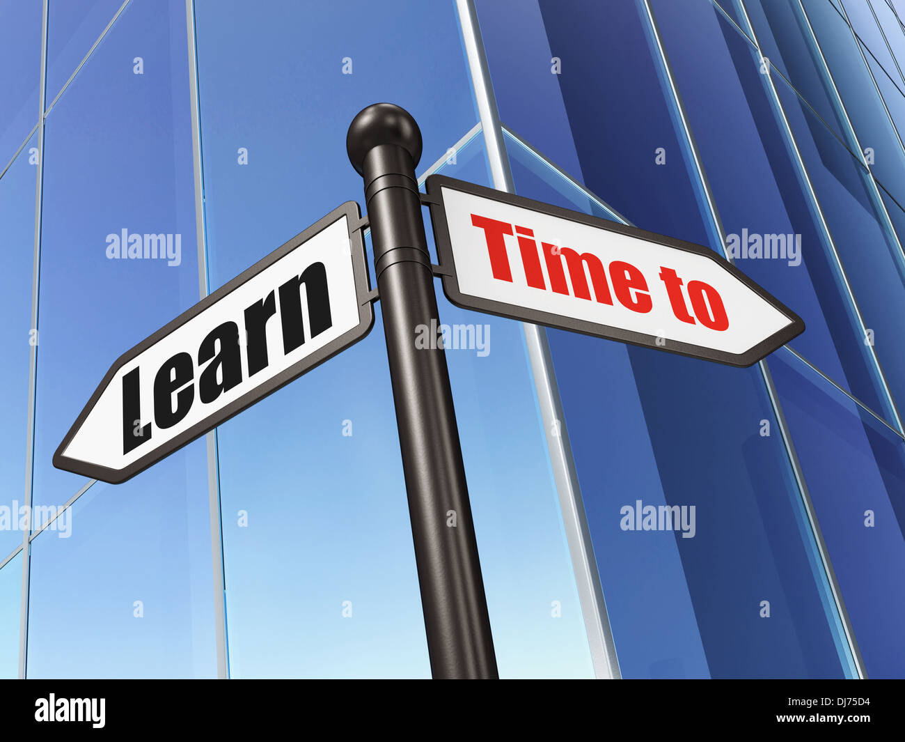 Time concept: Time to Learn on Building background Stock Photo - Alamy