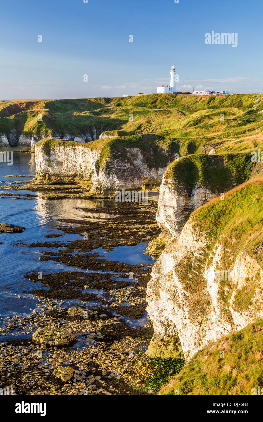 Lighthouse at Flamborough Head, North Yorkshire Stock Photo - Alamy